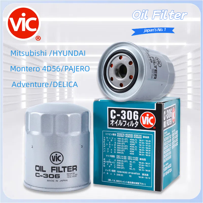 Vic Oil Filter C-306 Mitsubishi Montero 4D56, Adventure,Pajero, Starex ...