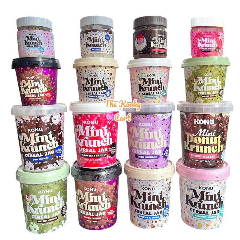 Konu Mini Krunch Cereal Chocolate Coated Snack in a Jar Kuno | Shopee ...
