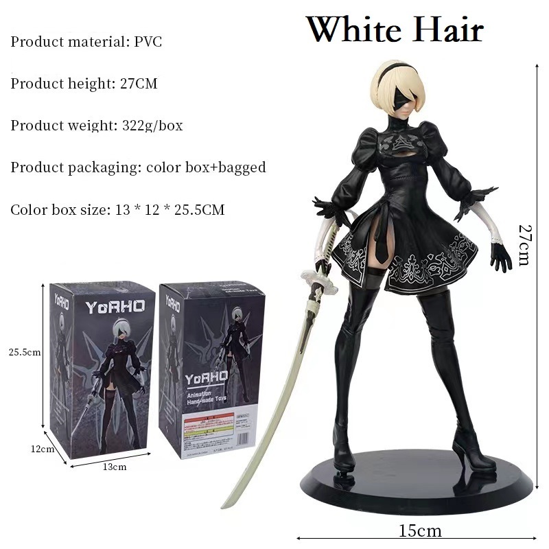 Nier Automata 27cm YorHa 2B Automata No. 2 Type B Collectible Figure ...