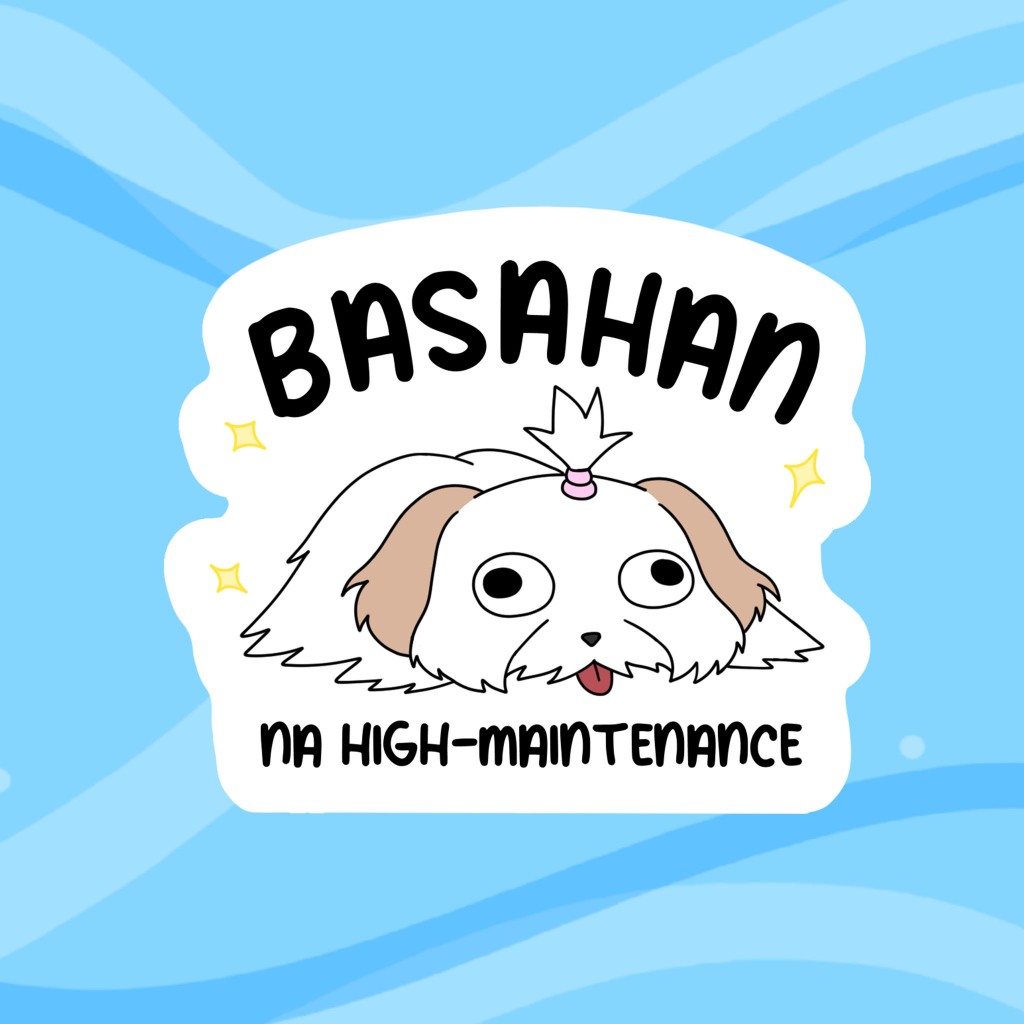 SSKAIT Shih Tzu Waterproof funny dog mood die cut sticker - Basahan na ...