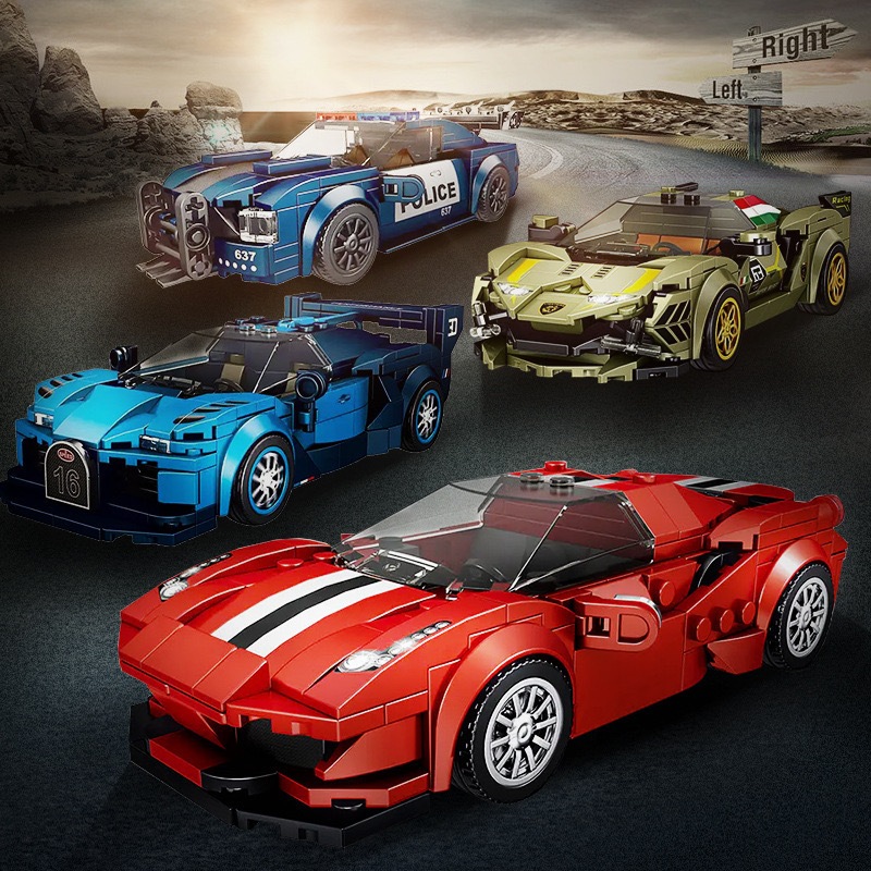 ♥City Technical Super Speed Racing Car Model Building Blocks MOC ...