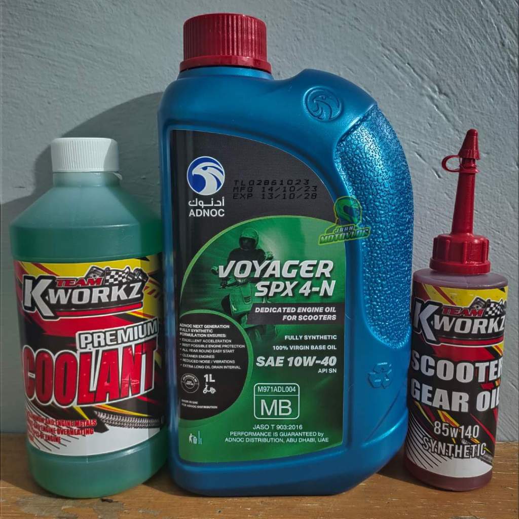 ADNOC Voyager SPX4-N 10W40 MB 1 LITER Fully Synthetic + Kworkz Gear Oil ...