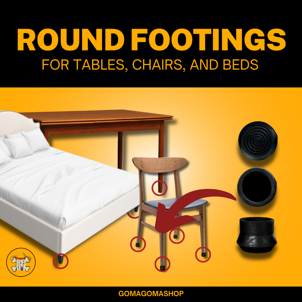ROUND FOOTINGS 2, 1 ½, 1.5, 1,5/8 INCHES TABLES, CHAIRS AND BED FOOT ...