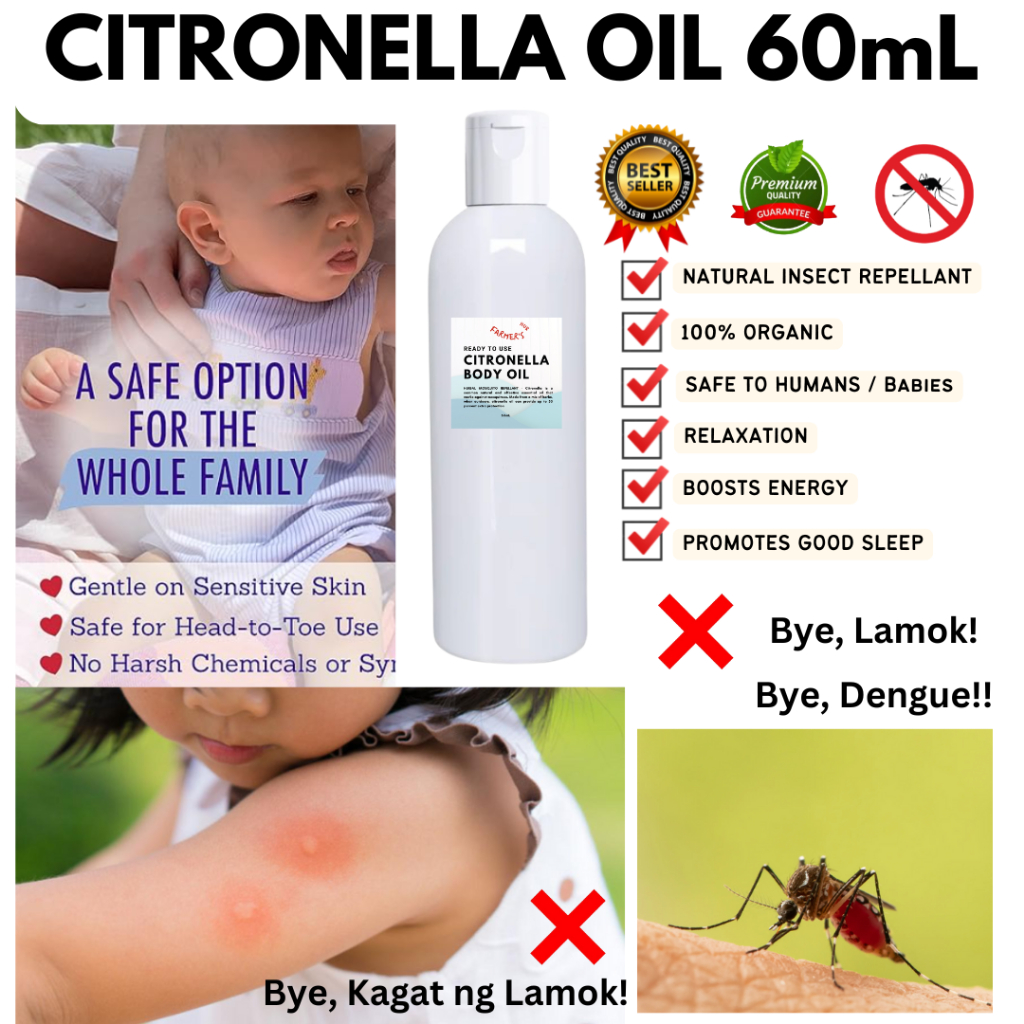 CITRONELLA Skin therapy Oil (mosquito repellant, Skin whitening, speeds ...