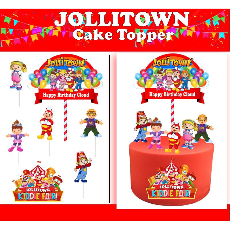 Jolli Town Cake and Cupcake Topper ( MACHINE CUT WATERPROOF) | Shopee ...