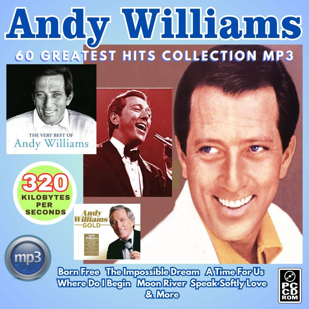 ANDY WILLIAMS MP3 music CD for PCCDROM and compatibles (not playable to ...
