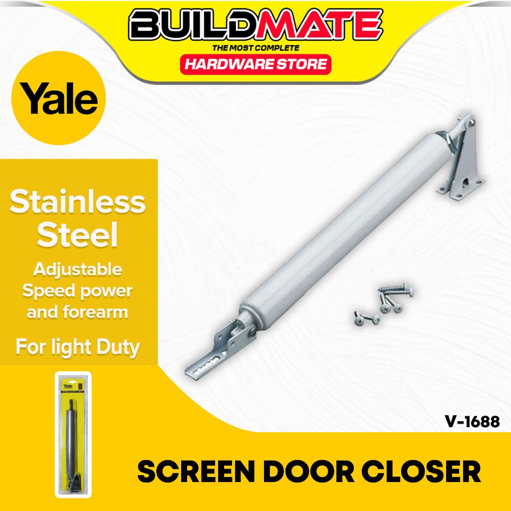 BUILDMATE Yale Screen Door Closer Stainless Steel Tube Type Swing Soft ...
