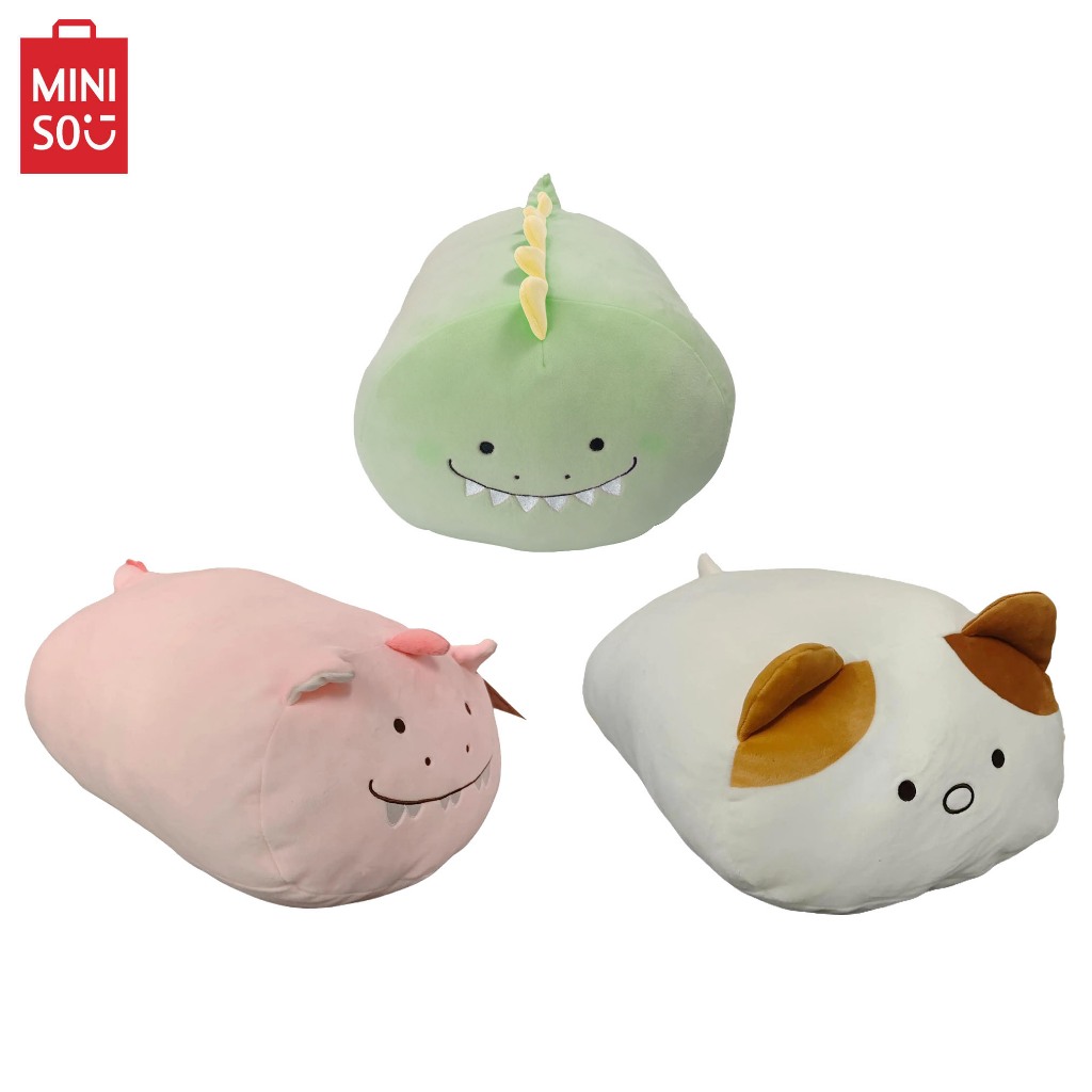 MINISO Mini Family 15in LayeronLayer Plush Toy Cat Green Dino Pink Dino ...