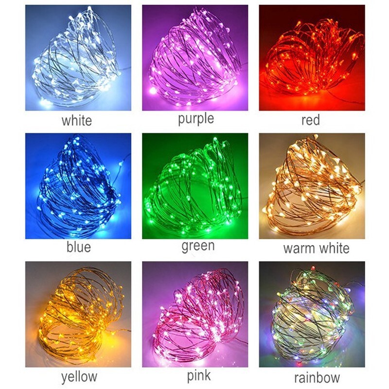Trendcast 5M/50 LED Fairy Light String Wire Battery Powered Waterproof Pixie Lights Battery ...