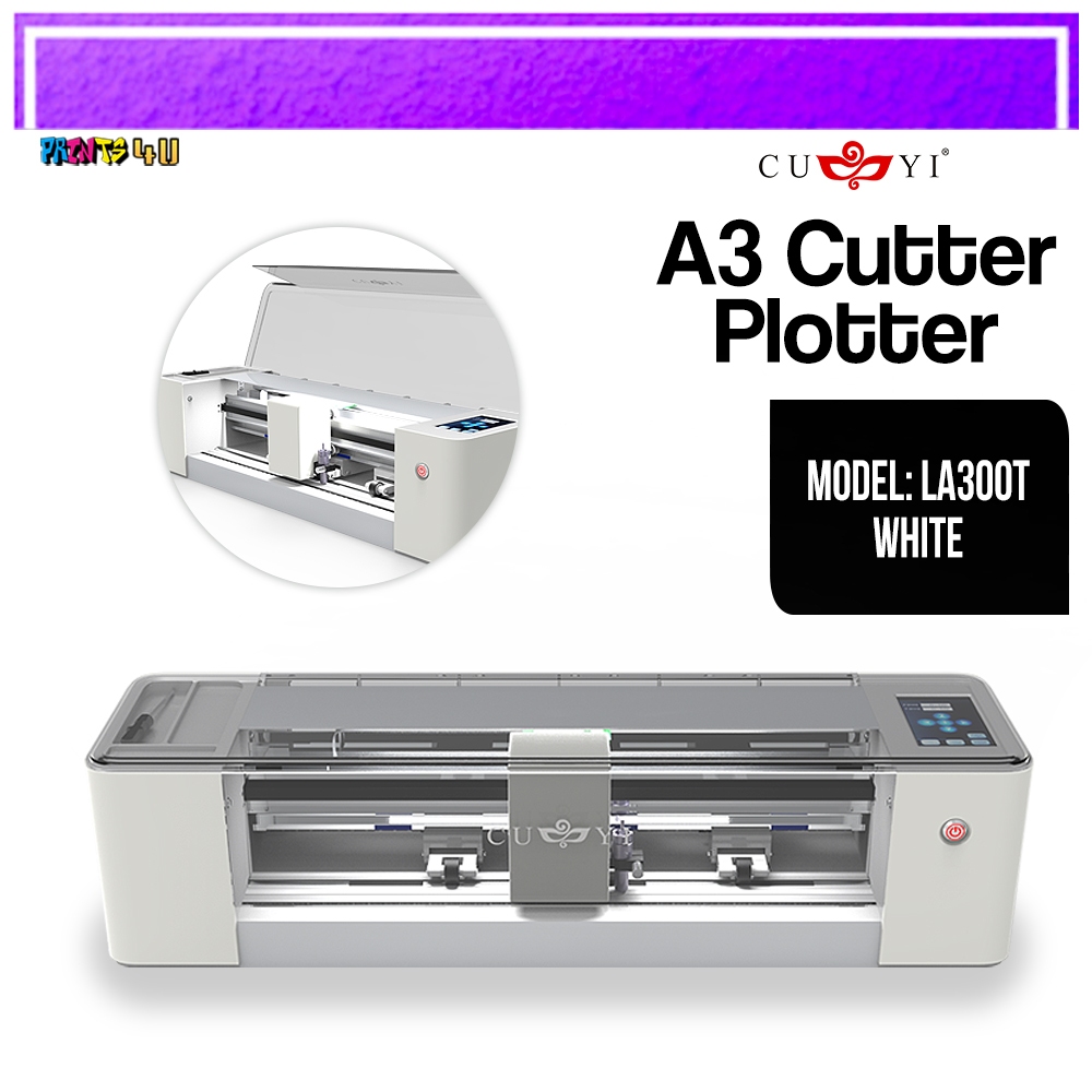 A3 Size CUYI LA300T Cutter Plotter 310mm Cutting Width Auto Contour White Cutter Plotter ...