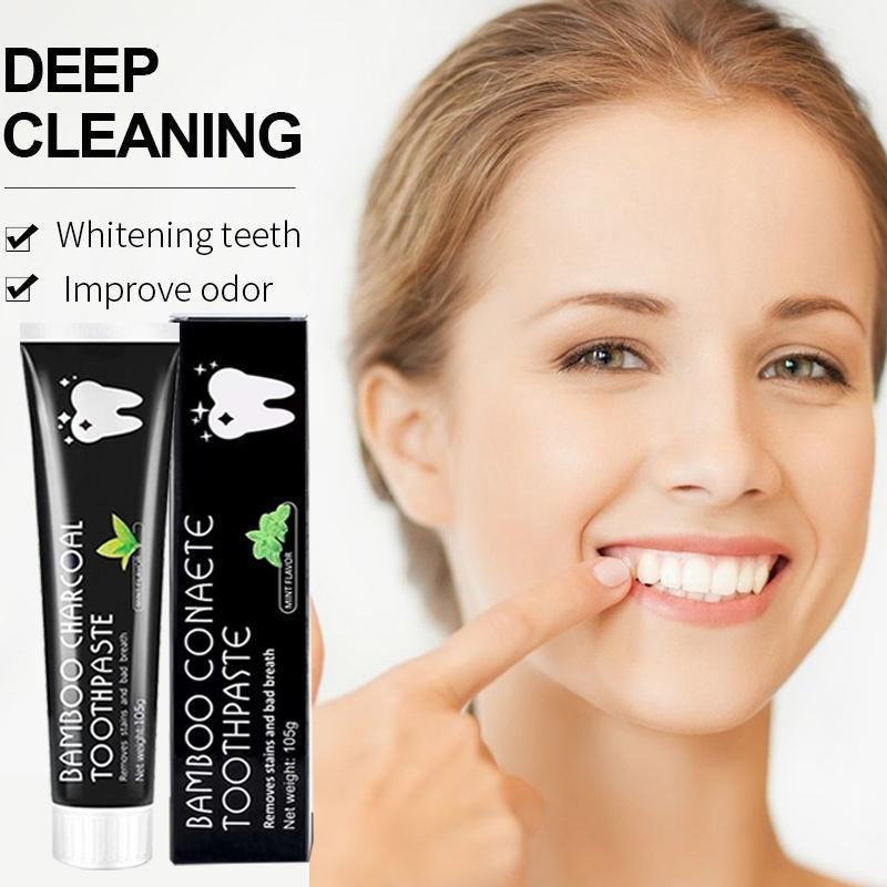 Bamboo Charcoal Toothpaste Whitening Black Toothpaste Whitener Tooth ...