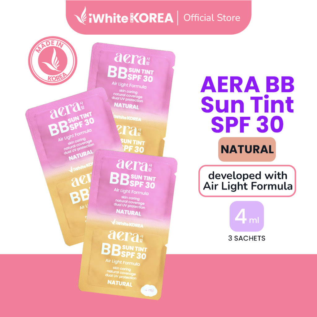 Aera by iWhite Korea BB Sun Tint SPF 30 Natural Sachet 4ml - (Bundle of ...