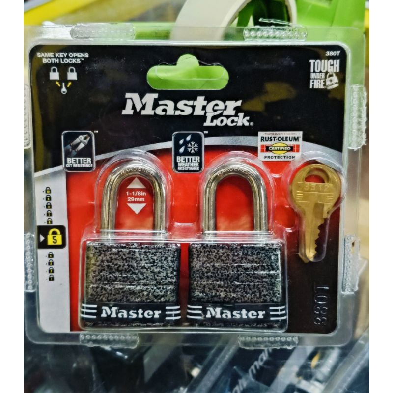 Master Lock Perpetual Rust Protected 2Pcs/Set Padlock 380-T ( 40mm ...