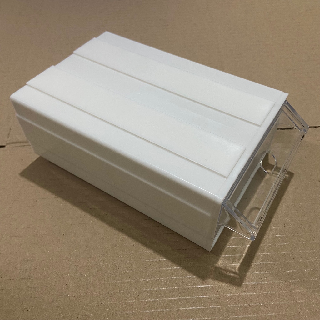 Stackable Transparent Desktop Drawer Organizer Storage Box Size # 3 ...