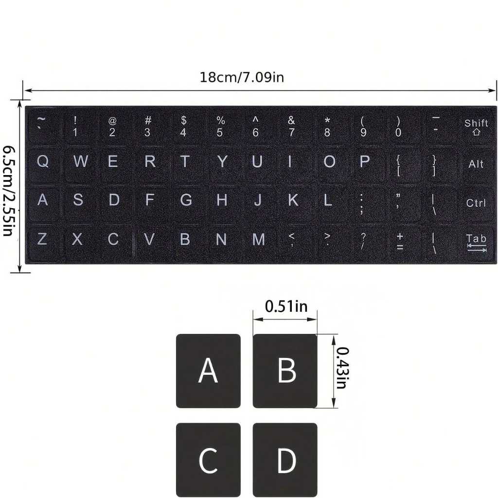 Universal English Keyboard Stickers Computer Letter | Shopee Philippines
