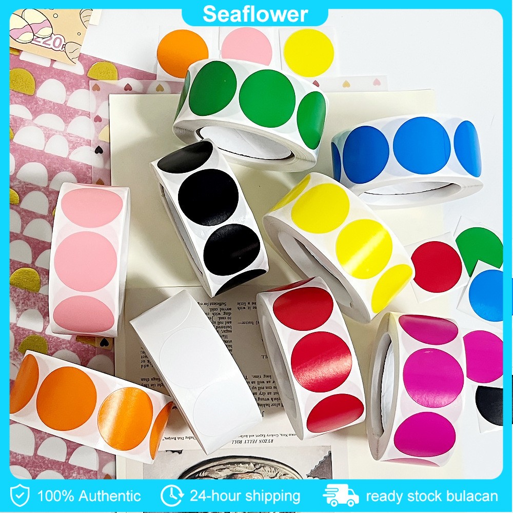 500Pcs/Roll Chroma Label Color Code Dot Labels stickers 1 inch teacher ...