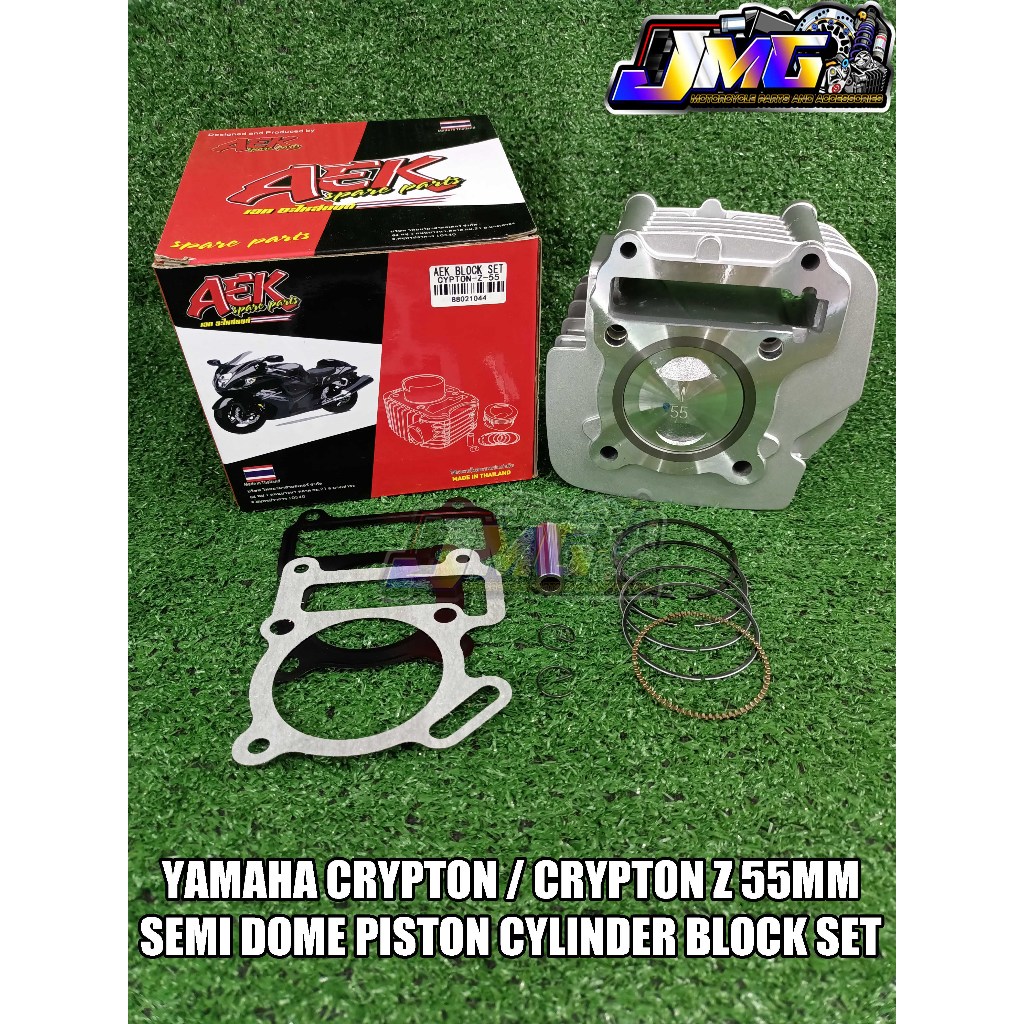 AEK CYLINDER BLOCK SET YAMAHA CRYPTON / CRYPTON Z 55MM / 51MM SEMI DOME ...