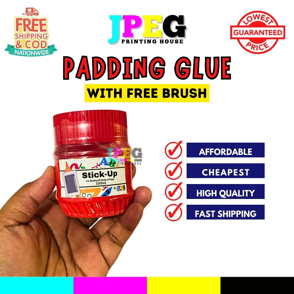 RED Stick-up Padding Glue FREE BRUSH Cement, White Glue, Strong ...