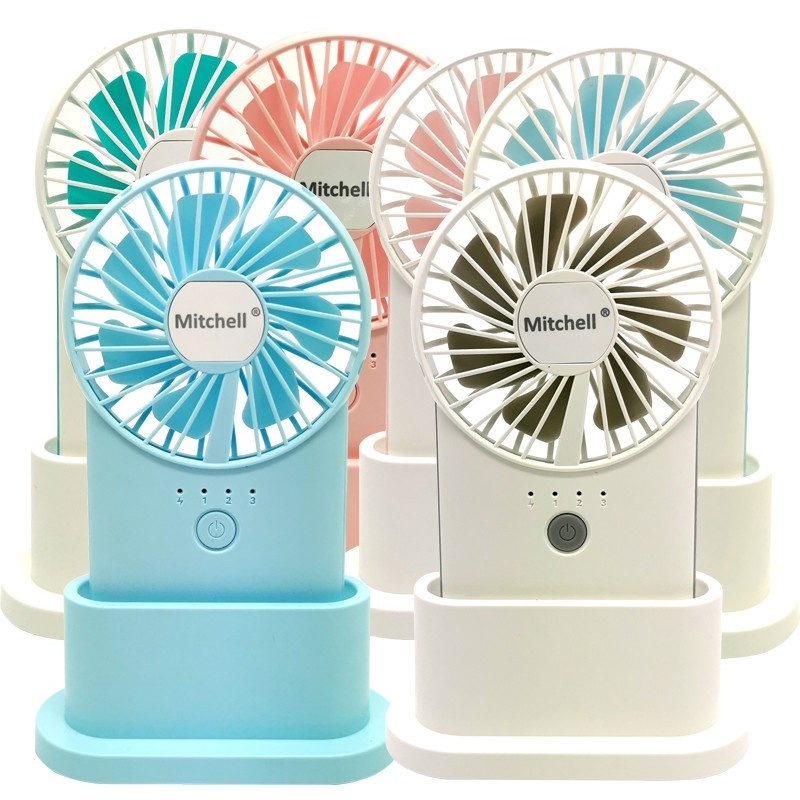 GD MALL Mitchell SF21 Mini Portable Rechargeable Handheld Fan With Base ...