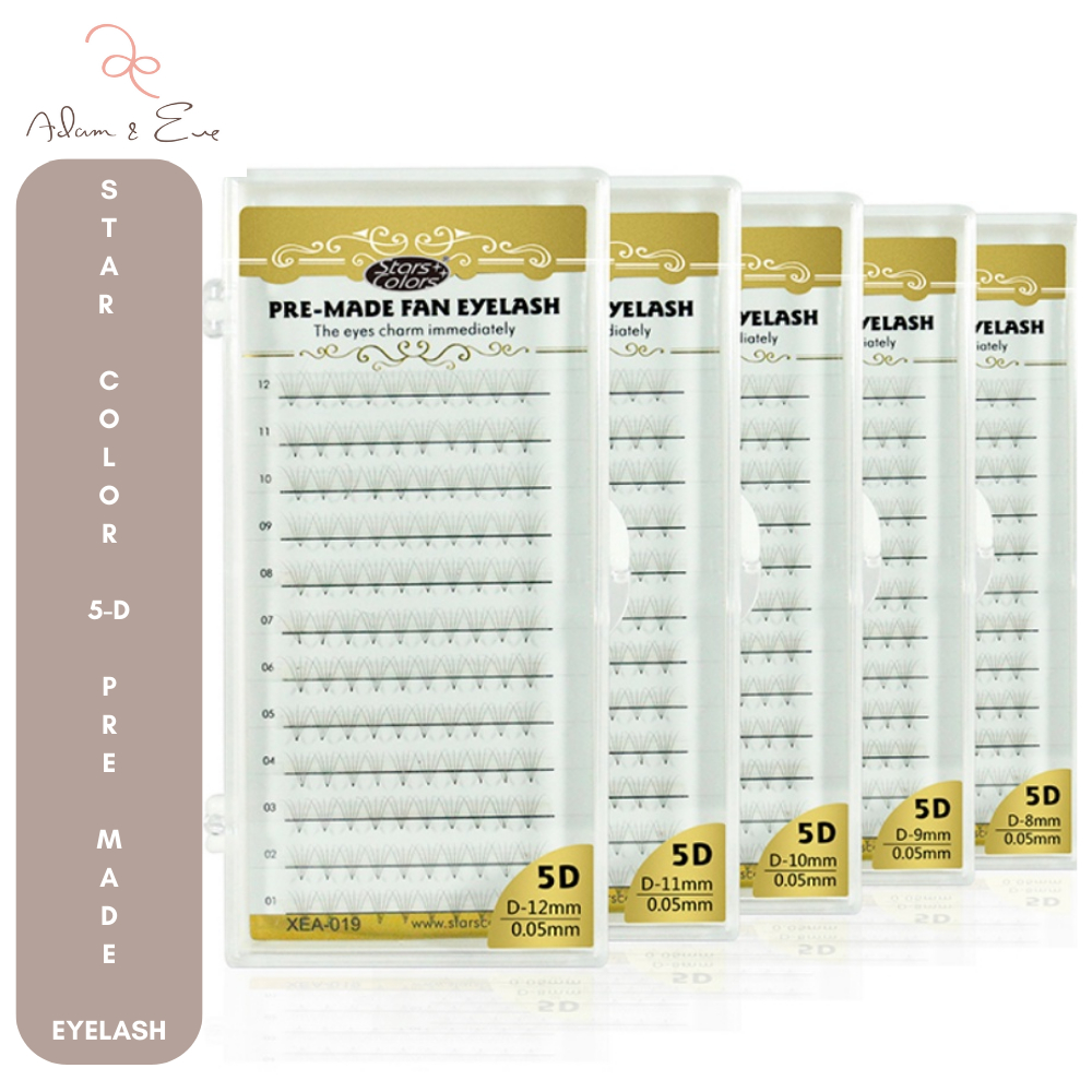 Stars Colors 5-D Pre Made Fan D Curl Natural Eyelashes for Eyelashes ...