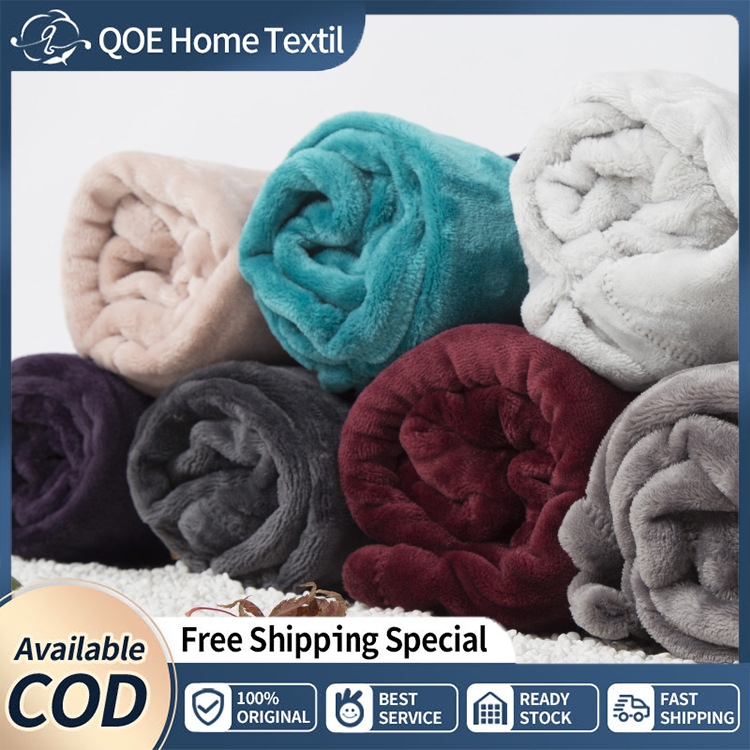 Plain Kumot Super Soft Perfect For Warm Solid Color Microfiber Plush ...