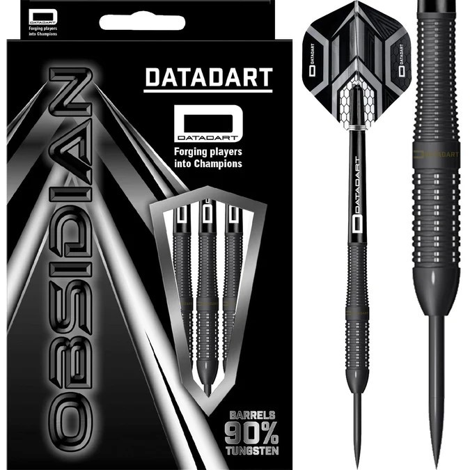 Datadart Obsidian 2 25g _ 90% Tungsten Darts- Concave Rear - Black PVD ...