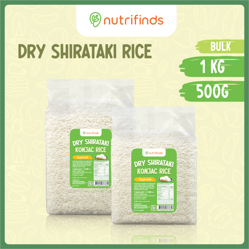 Nutrifinds Dry Shirataki Rice (Rice Alternative) - BULK | EASY TO COOK ...