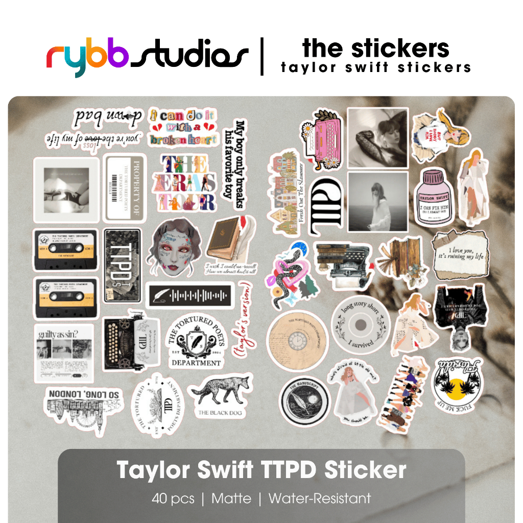 TAYLOR SWIFT STICKERS | 40 PCS | RYBB Studios | Shopee Philippines