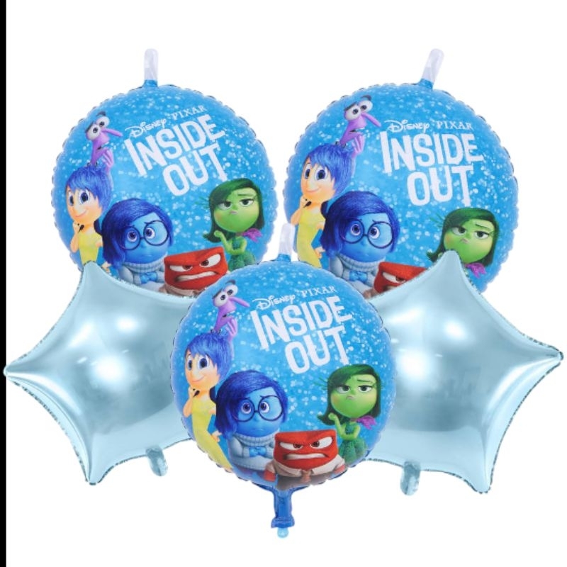 5in1 Character balloons 18"inches Inside out character balloons| 5pcs ...