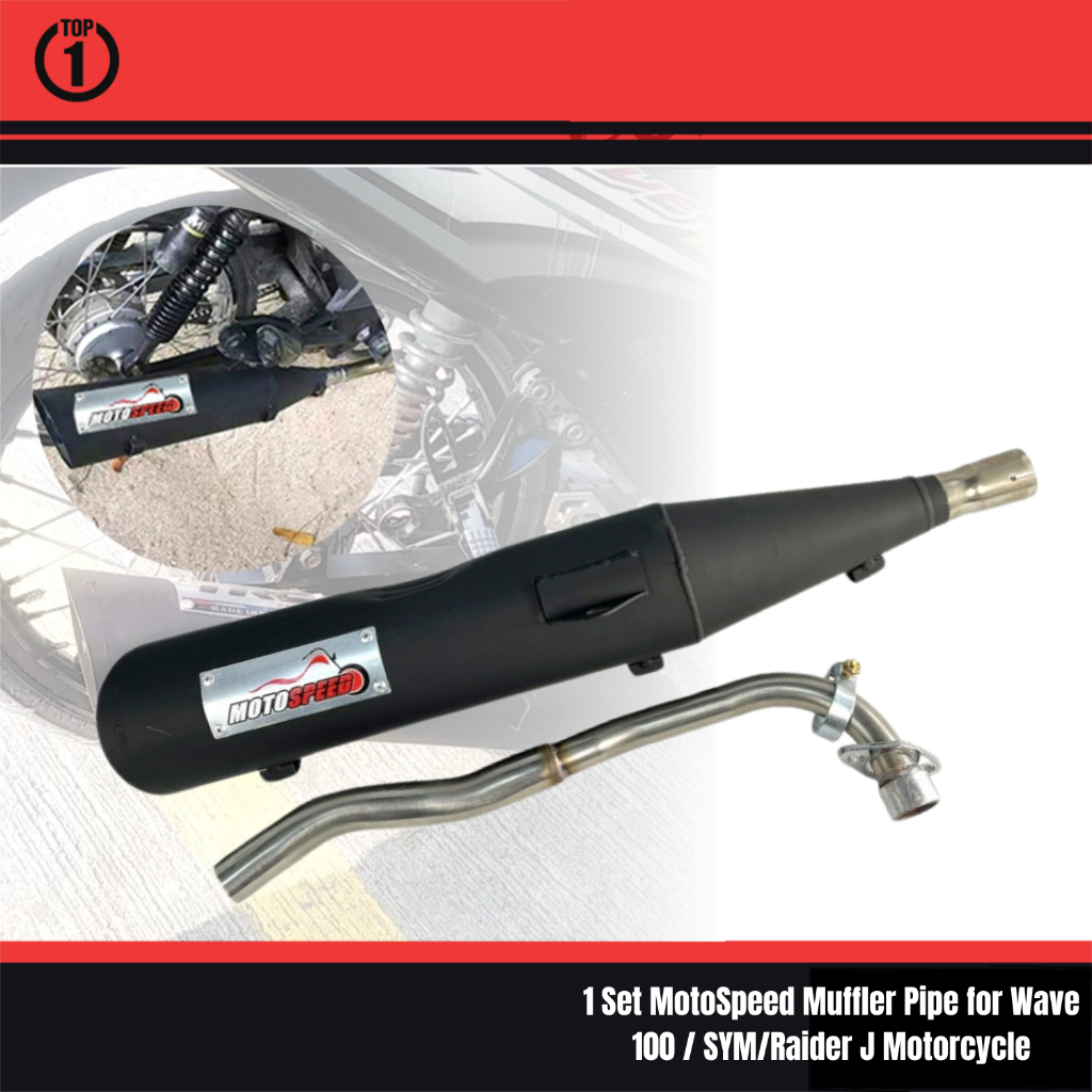 Top1 PH Muffler Pipe for Wave 100 / SYM / SMASH / Raider J 1 SET ...