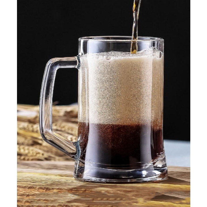 DELISOGA (ZB70-3) beer mug, crystal glass, large beer cup, home heat ...