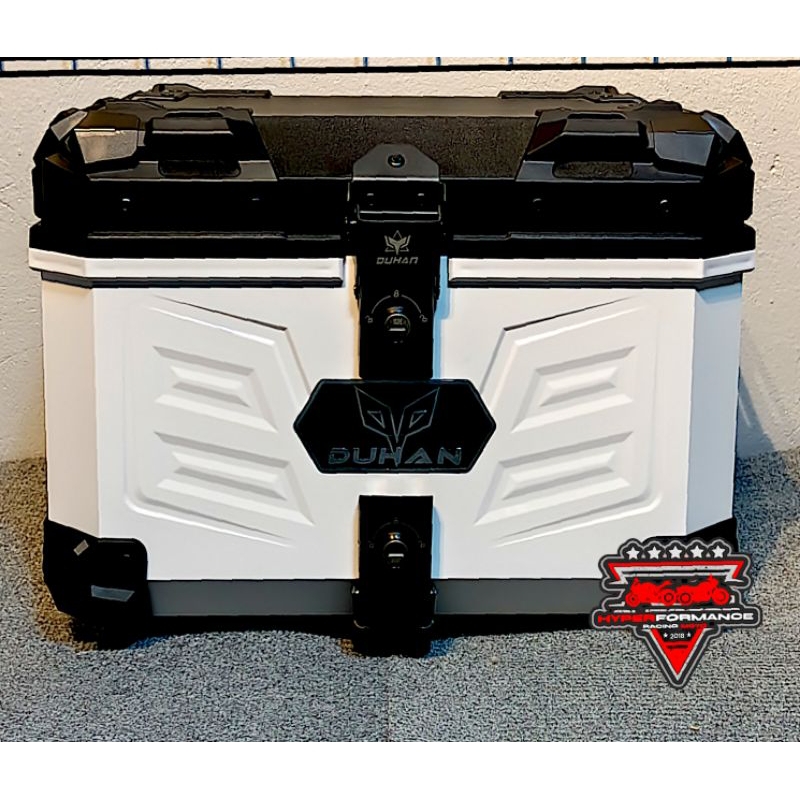 DUHAN SEC POISON MOTORCYCLE TOP BOX with METAL BASE PLATE HARD PLASTIC ...