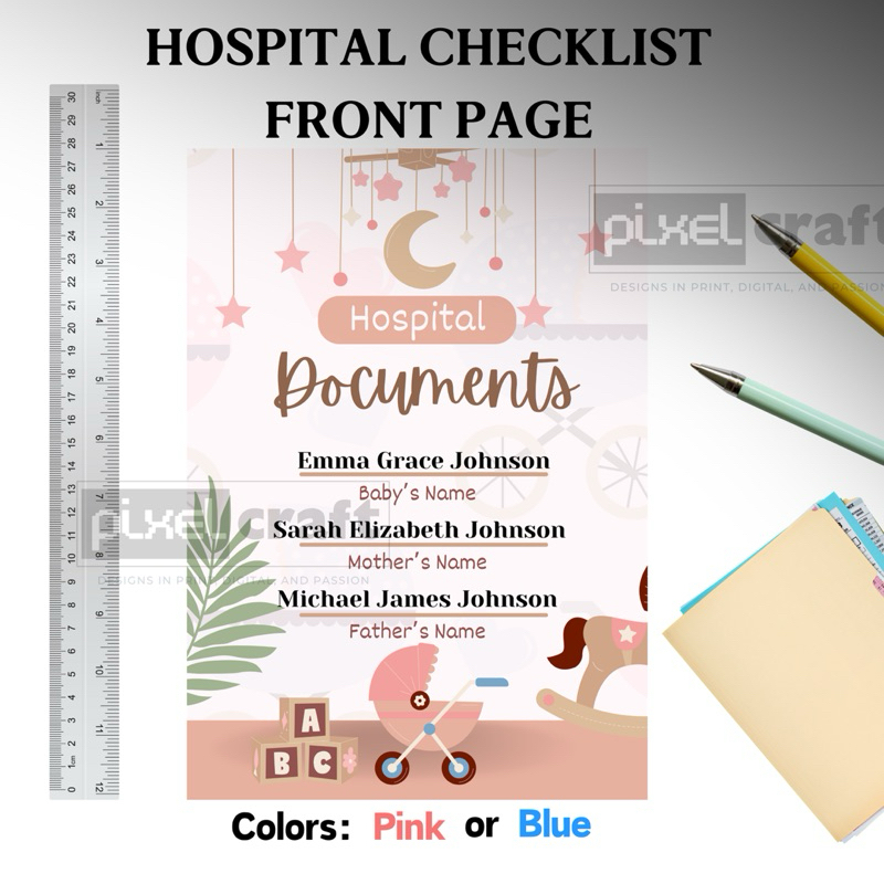 Viral Sticker Labels for Pregnant Hospital Checklist | Nesting ...