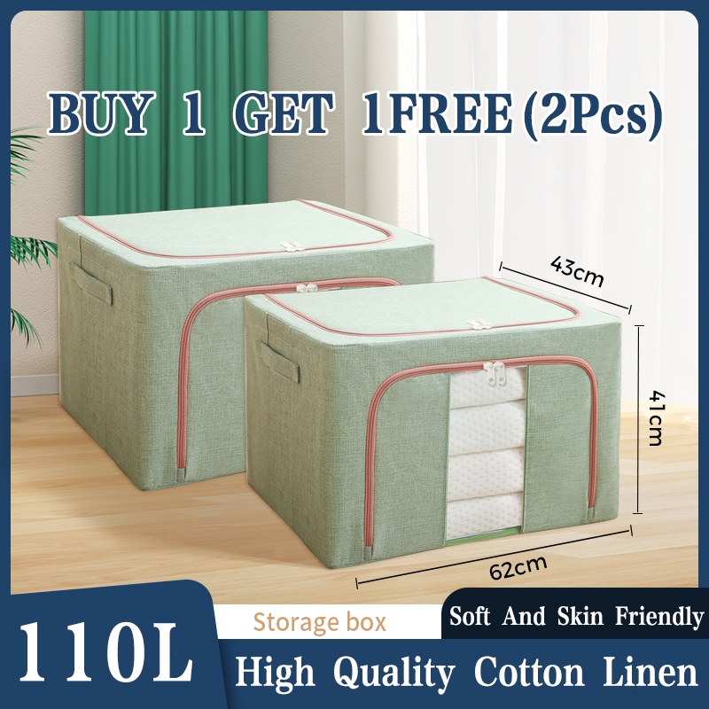 Ottoman Storage Box Foldable Storage Box Clothes Organizer Can Be Used ...