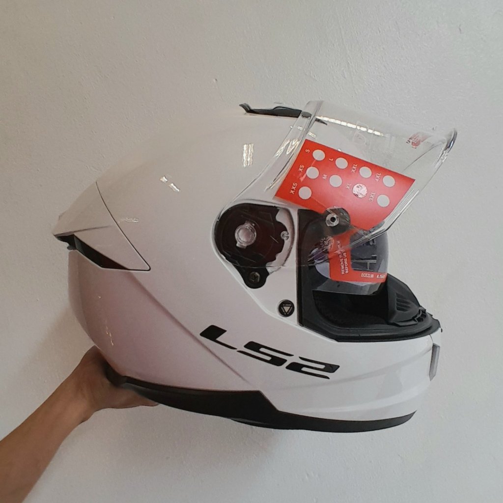 Helmet LS2 Full Face Dual Visor FF808 Stream II Plain 1180314 | Shopee ...