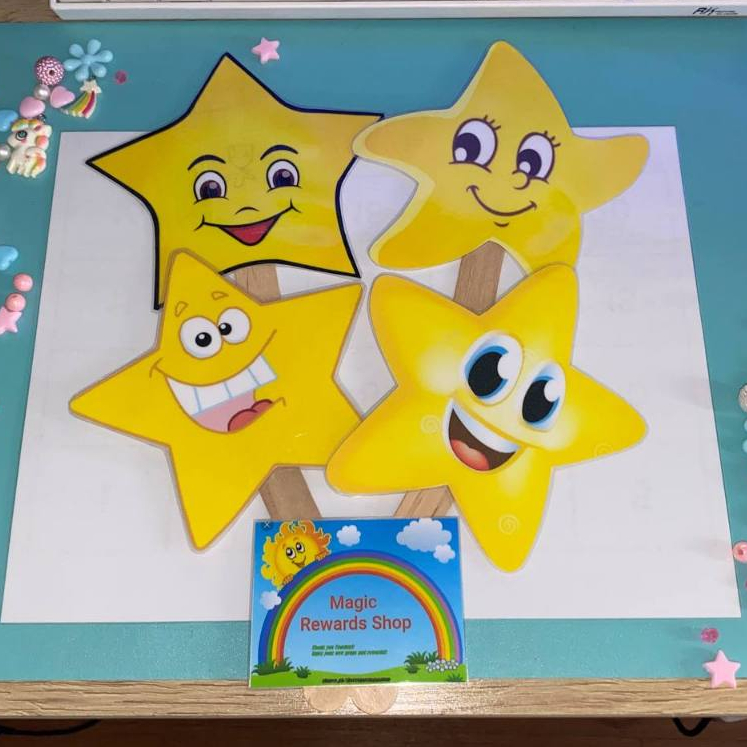 ESL PROPS - 4 Pieces Big stars Rewards for teaching! | Shopee Philippines