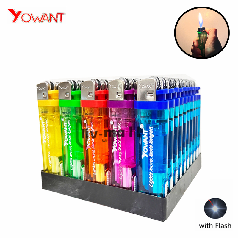 YOWANT Longer Lasting Lighter 50pcs with Flash Lighters YW-828 | Shopee ...