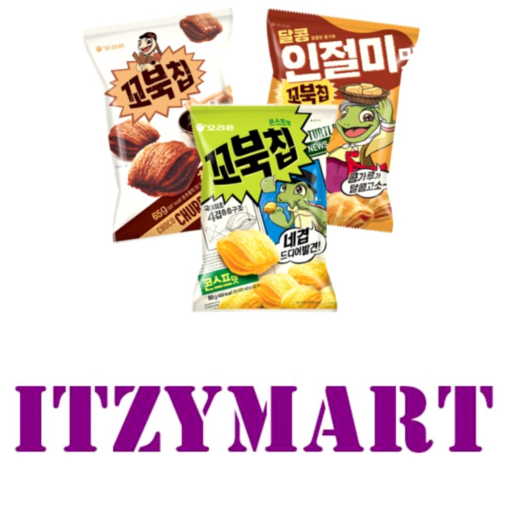 ORION KKO BUK TURTLE CHIPS 80G ( CORN SOUP, INJEOLMI, CHOCO CHURROS ...