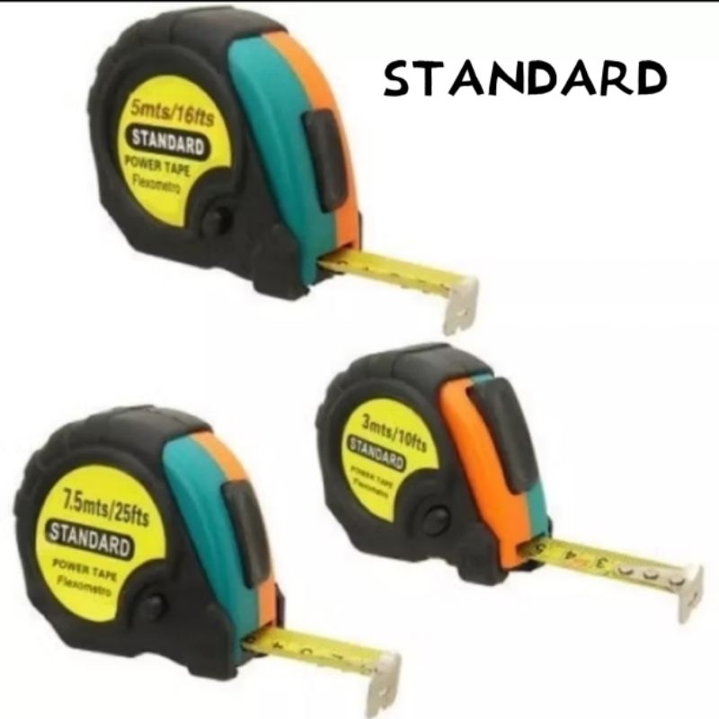 STANDARD Measuring Tape POWER TAPE Fleximetro 3m 5m 7.5m | Shopee Philippines