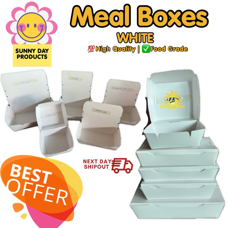 WHITE HIGH QUALITY TAKE OUT MEAL BOX | Spaghetti Hotdog Burger | CHOOSE ...