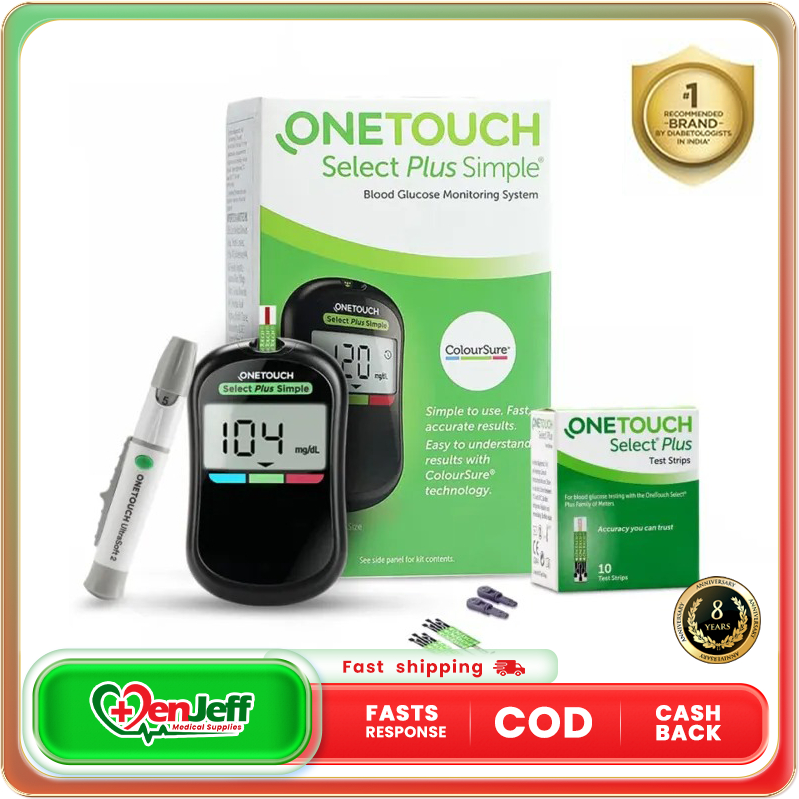 One Touch Select Plus Simple Glucometer Machine or One Touch Select ...