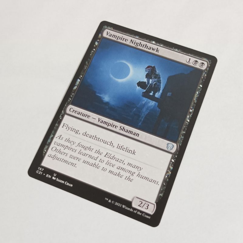 MTG Card VAMPIRE NIGHTHAWK Magic the Gathering Trading Card Game Black ...