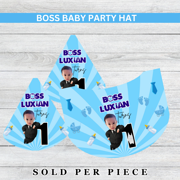 Boss Baby Customize Party hat for Bos baby birthday party | Shopee ...
