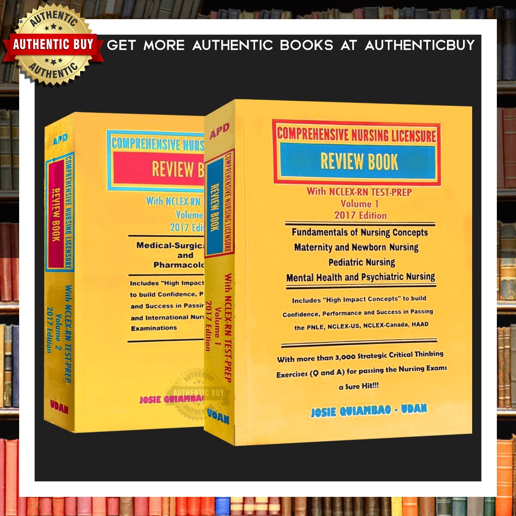AUTHENTIC / COMPREHENSIVE NURSING LICENSURE REVIEW BOOK with NCLEX ...