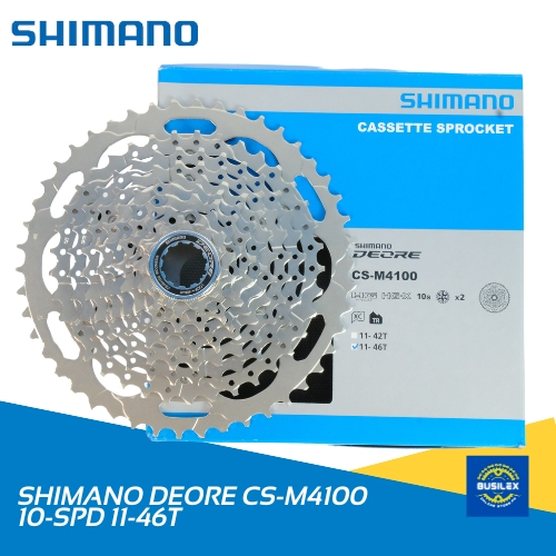 SHIMANO Deore CS-M4100-10 Cassette - 10-Speed, 11-42t, 11-46t Silver | Shopee Philippines