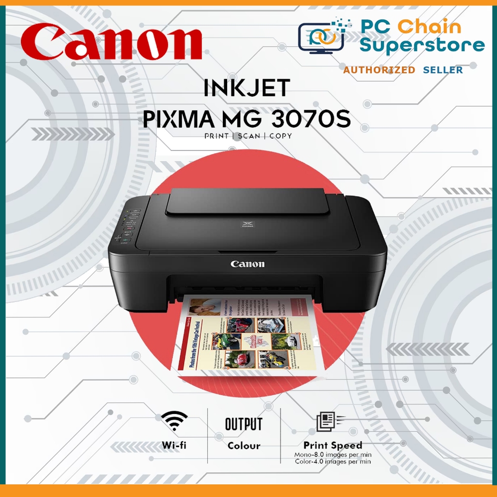 Canon PIXMA MG3070S Wireless All in One Printer | Shopee Philippines