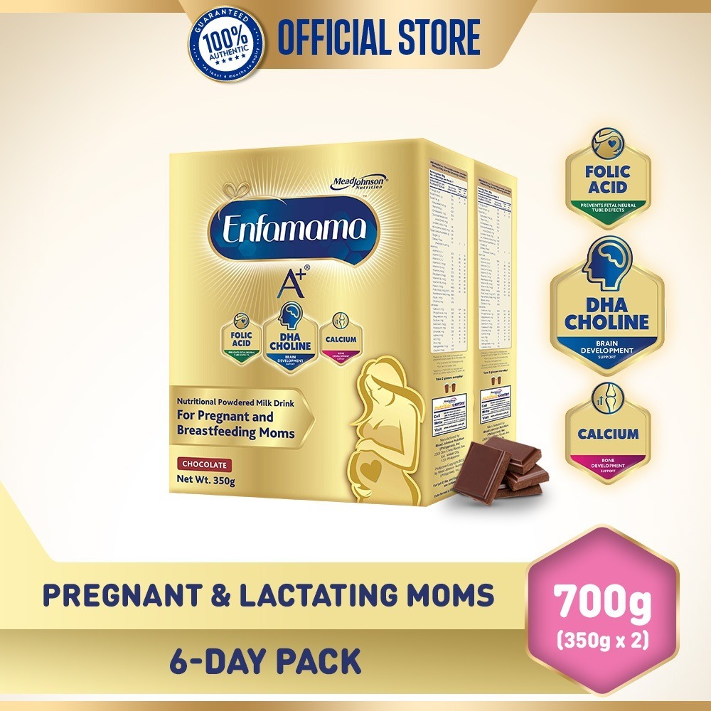 Enfamama A+ Chocolate Powdered Milk Drink for Pregnant and Breastfeeding Moms 700g (350g x 2 ...
