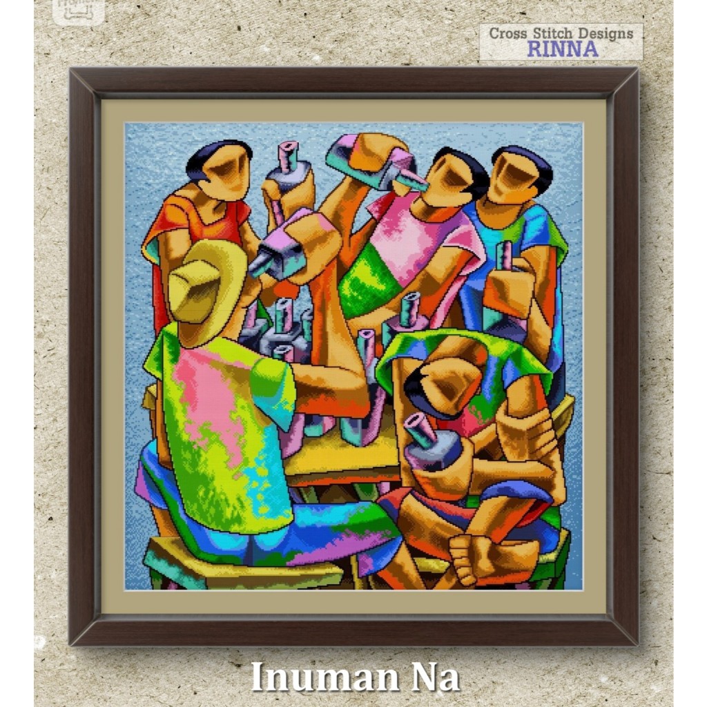Cross Stitch PATTERN only -INUMAN NA -Pinoy Art Design in Cross Stitch ...