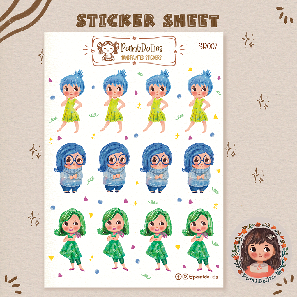 SR007 Inside Out Journal Stickers /Emotion Stickers | Shopee Philippines