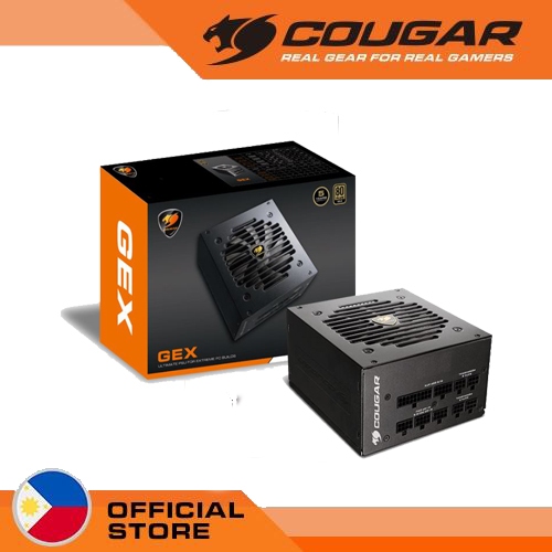 COUGAR GEX 850W 80+ GOLD FULL-MODULAR GAMING POWER SUPPLY W/FLAT CABLES/APFC | Shopee Philippines